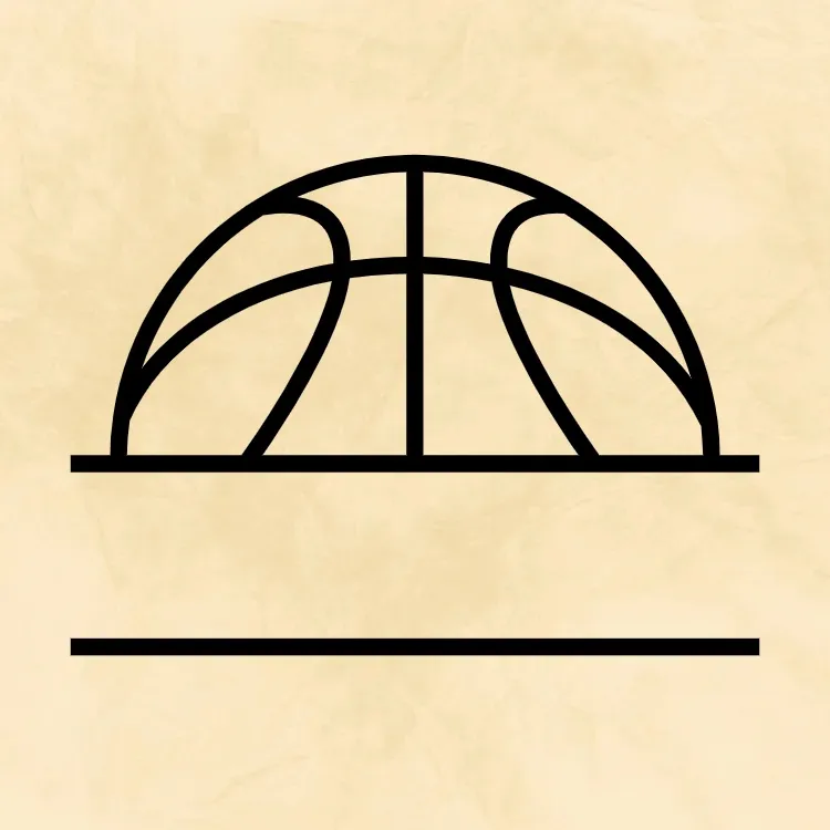 Half Basketball Banner Logo SVG Cricut Cut File | Vector Clipart PNG ...