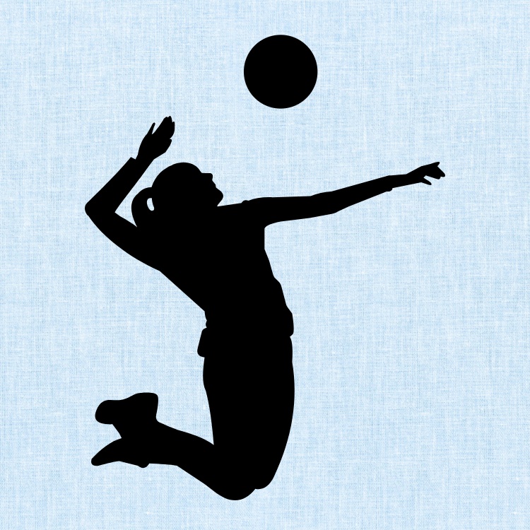 Girl Volleyball Player Serving Silhouette SVG Cricut Cut File | Vector ...